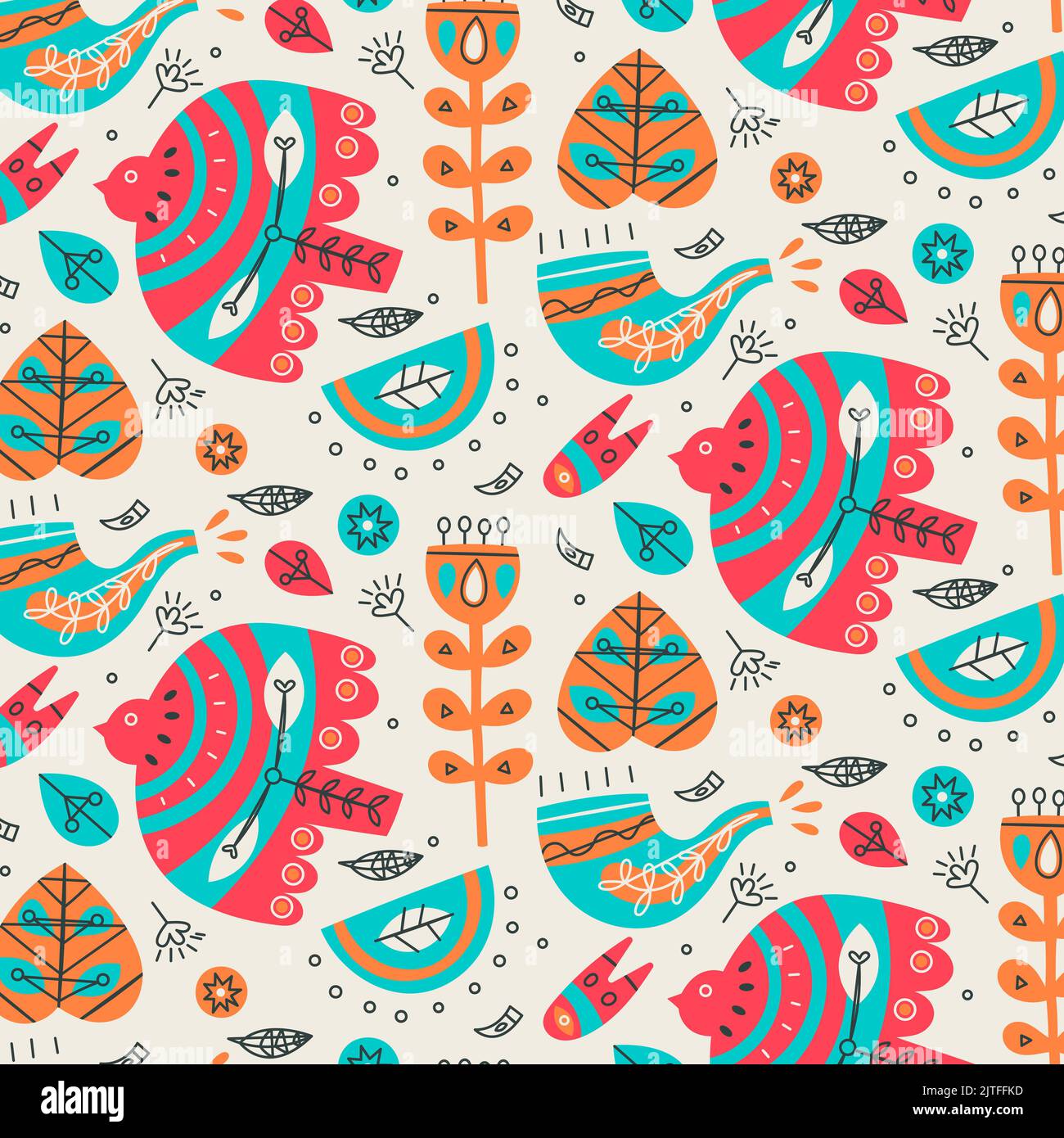 Flat design nordic pattern design Vector illustration Stock Vector ...