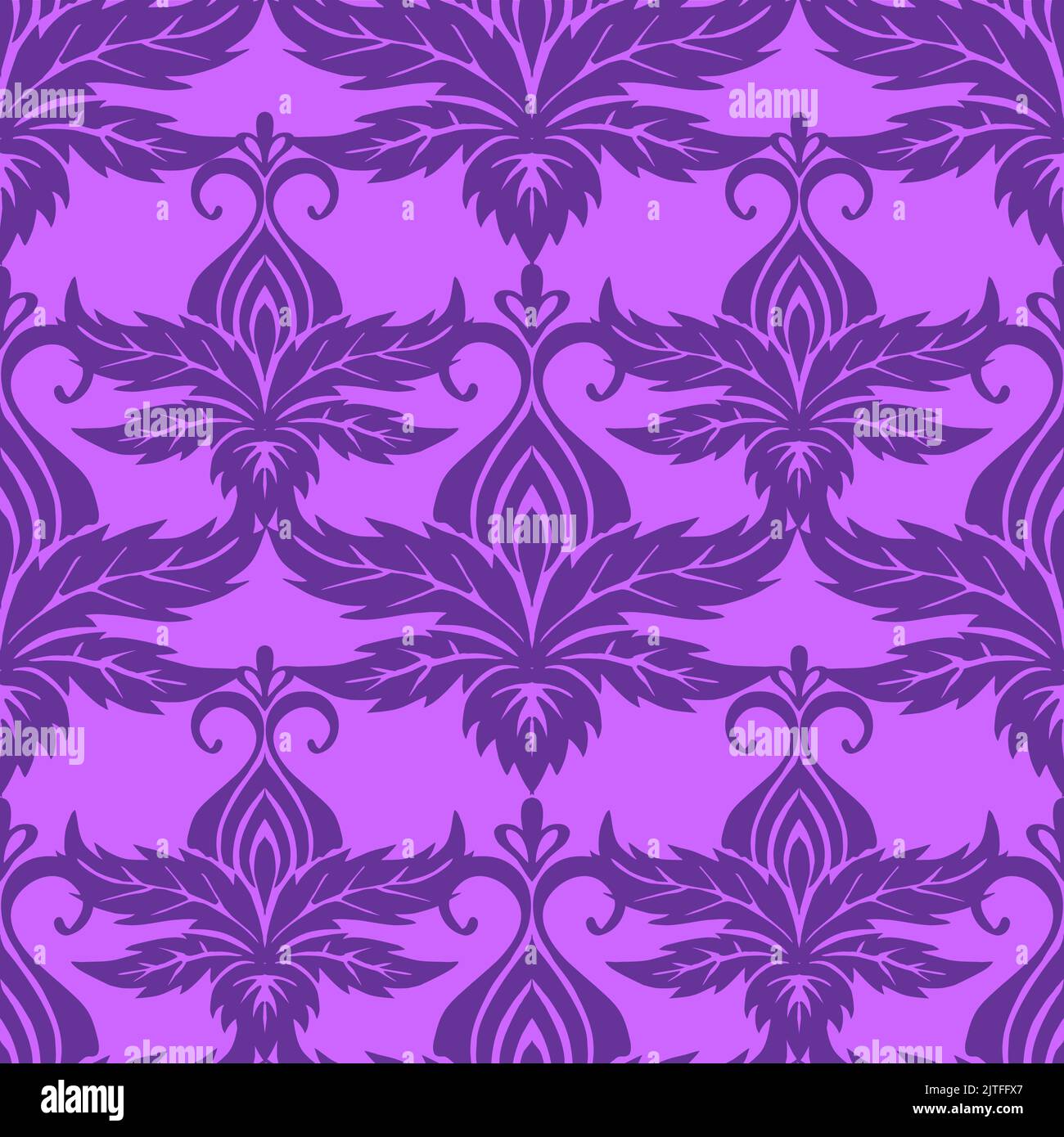 symmetrical seamless ornament tile of purple graphic abstract elements ...