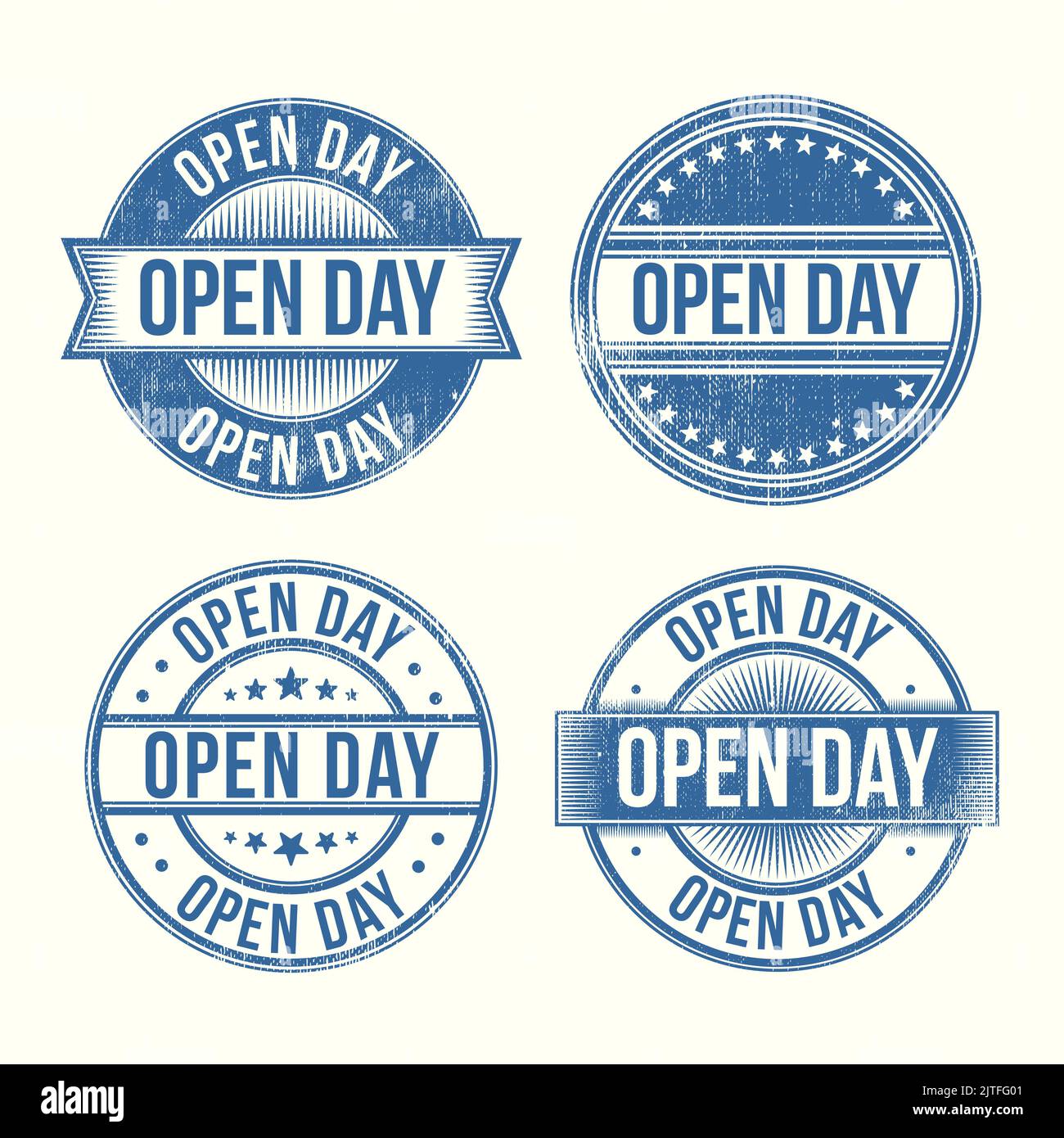 Flat design open day badges Vector illustration Stock Vector Image ...