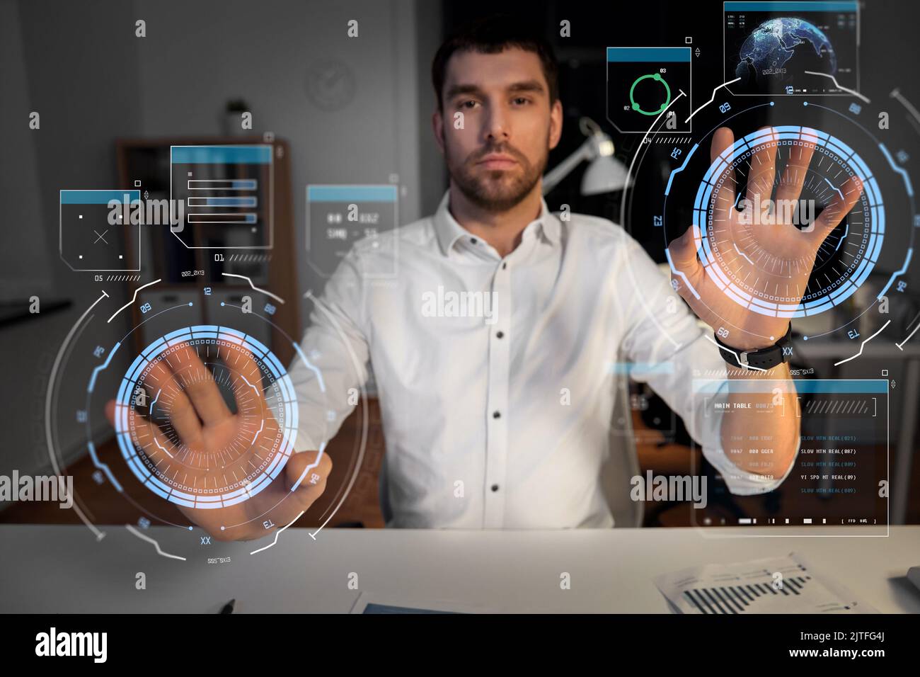 3d hologram projection hi-res stock photography and images - Alamy