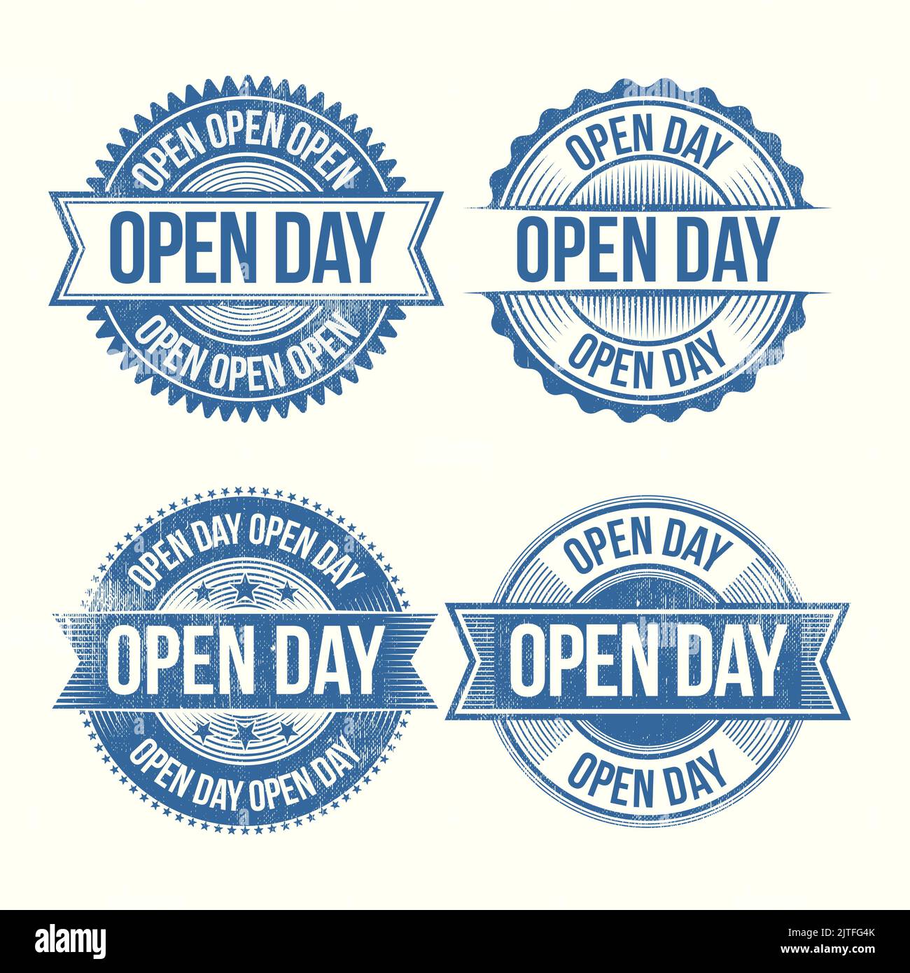 Flat design open day badges Vector illustration Stock Vector Image ...