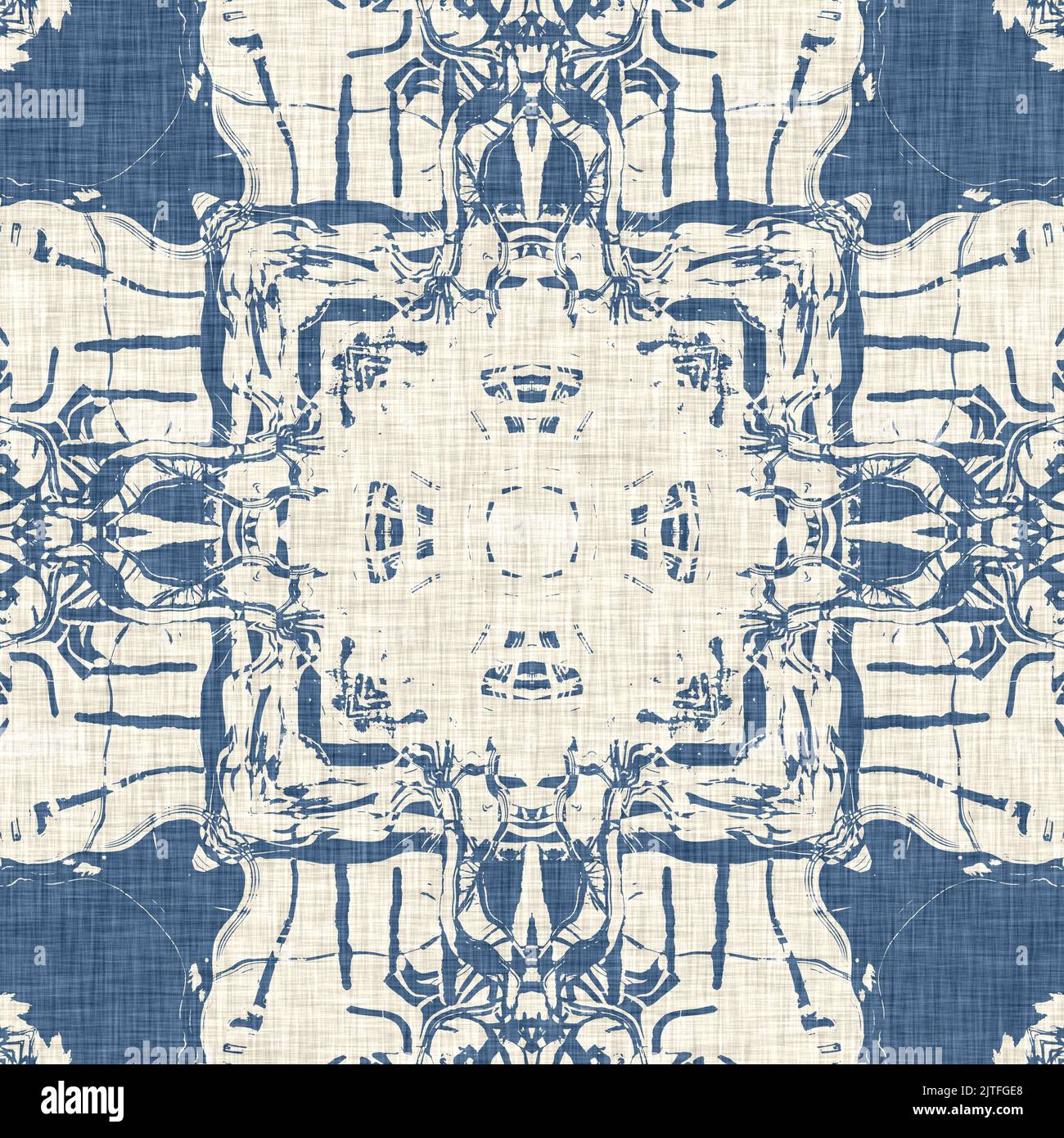 French blue quilt printed fabric pattern for shabby chic home decor ...