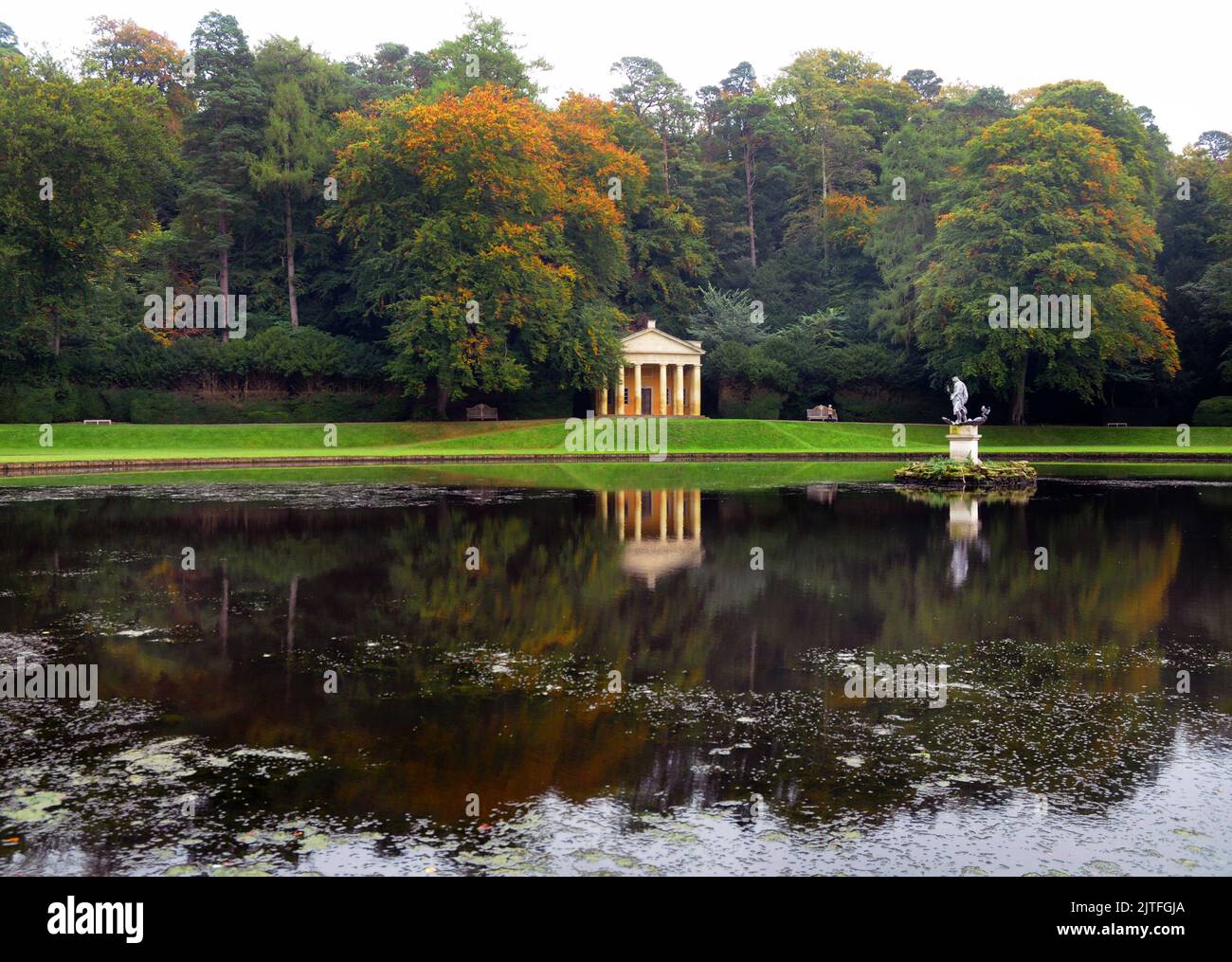 AUTUMN AT STUDLEY ROYAL WATER GARDEN, NEAR RIPON YORKSHIRE. PIC MIKE ...