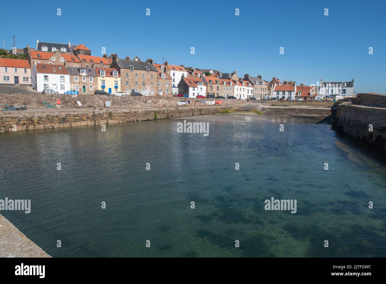Cellardyke harbour, historic fishing village in Fife Scotland, UK Stock ...