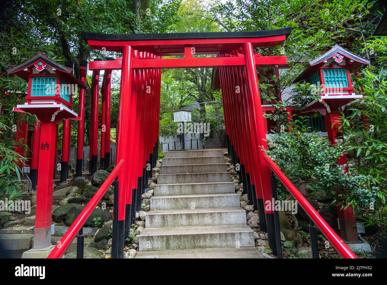 Torii gates at the Nogi-jinja Shrine, in Nogizaka, Akasaka, Tokyo ...
