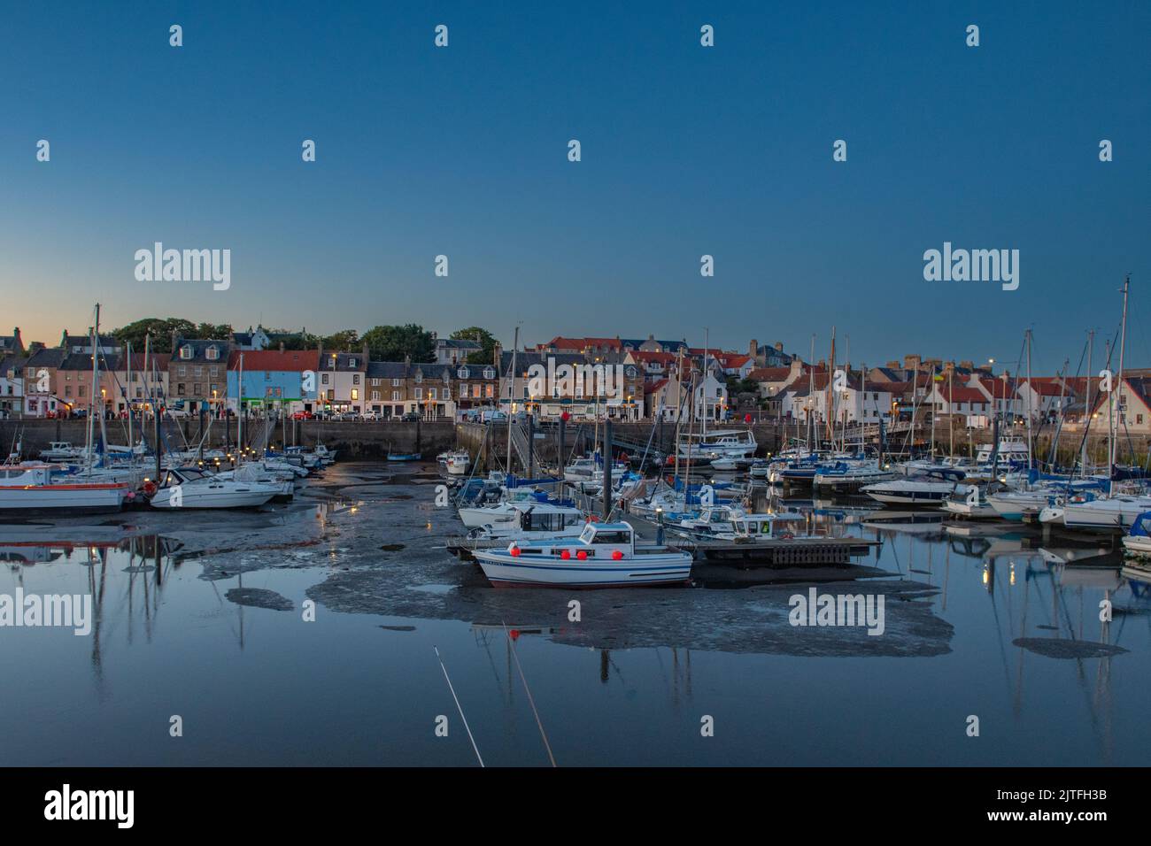 Anstruther Harbour at night, Fife, Scotland, UK Stock Photo - Alamy