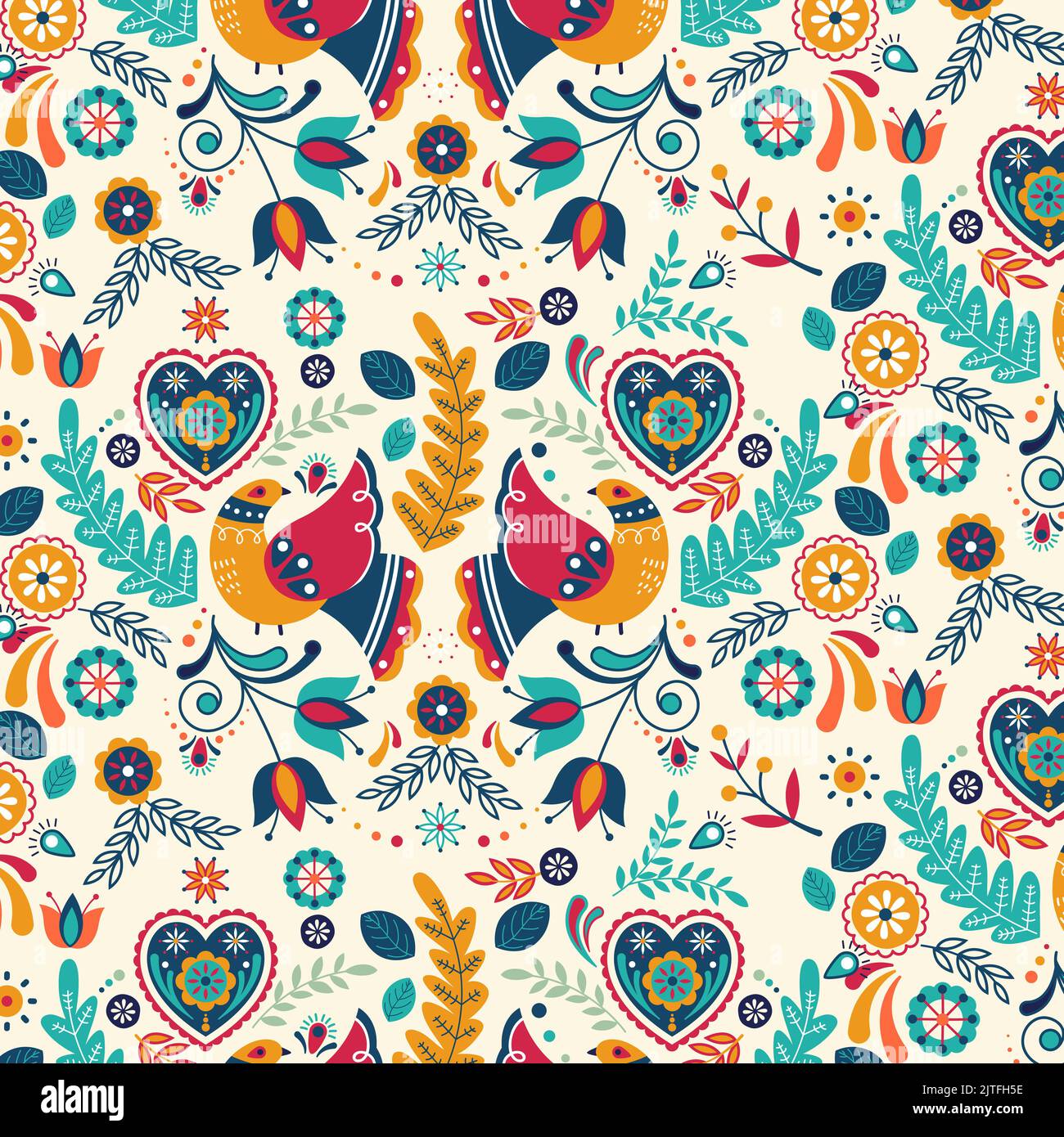 Flat design nordic pattern design1 Vector illustration Stock Vector ...