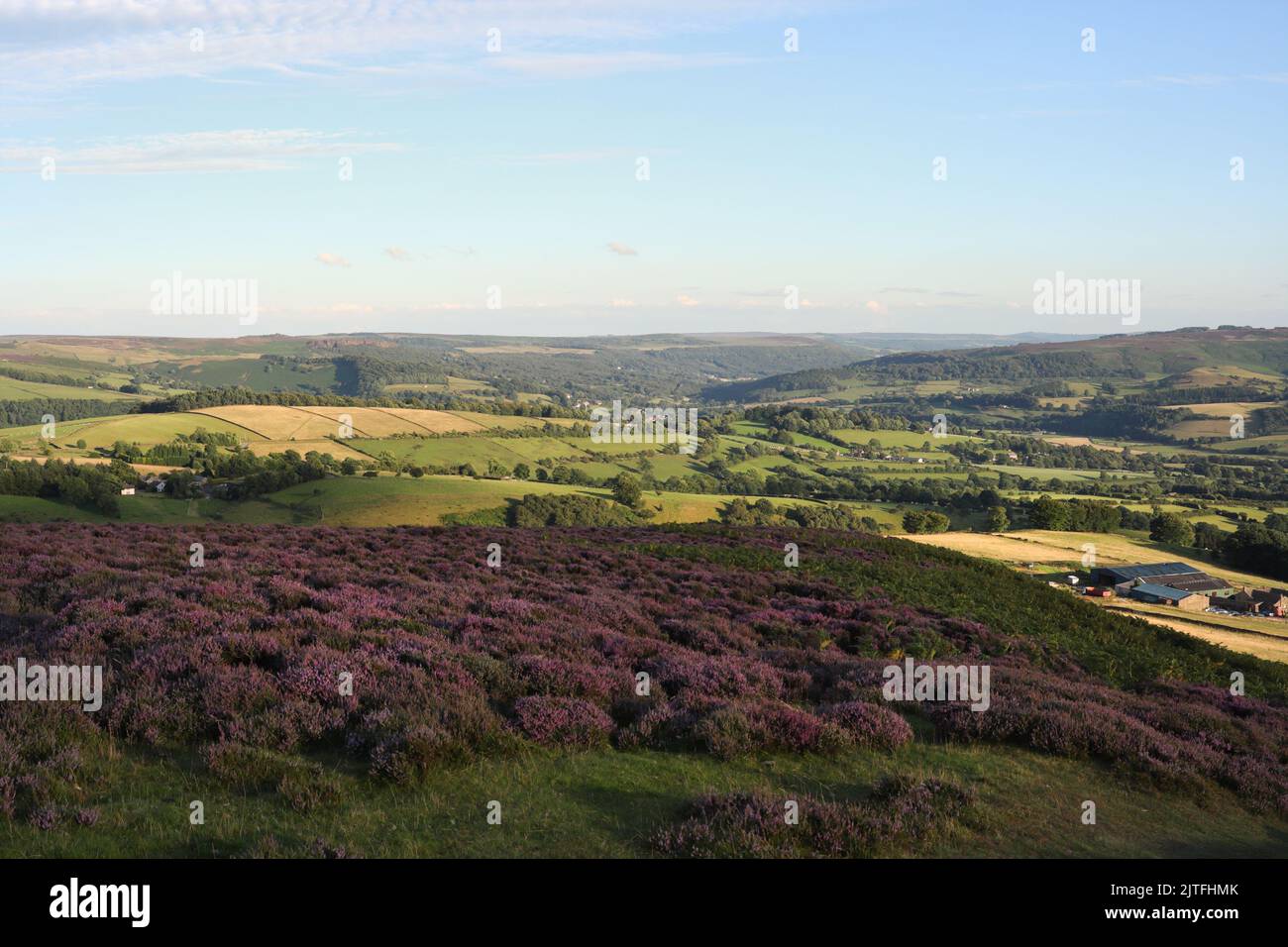 Landscape view, Hope Valley Derbyshire Peak District National park ...