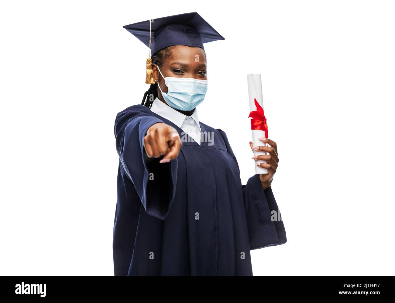 Graduate in mask hi-res stock photography and images - Alamy
