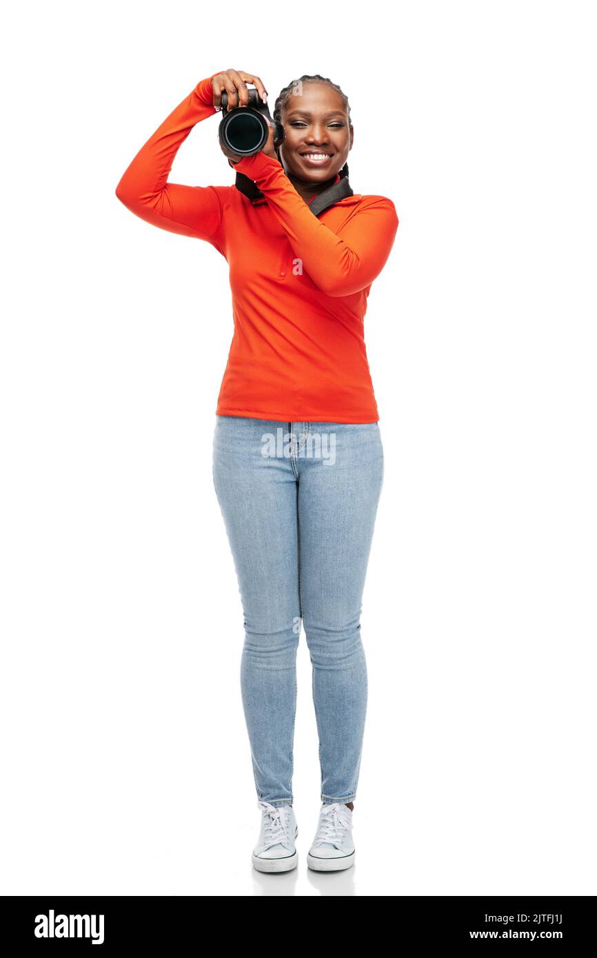 Female digital camera Cut Out Stock Images & Pictures - Alamy