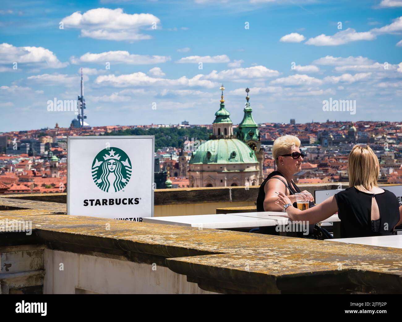 Prague, Czech Republic - June 2022: Starbucks coffeehouse chain store ...