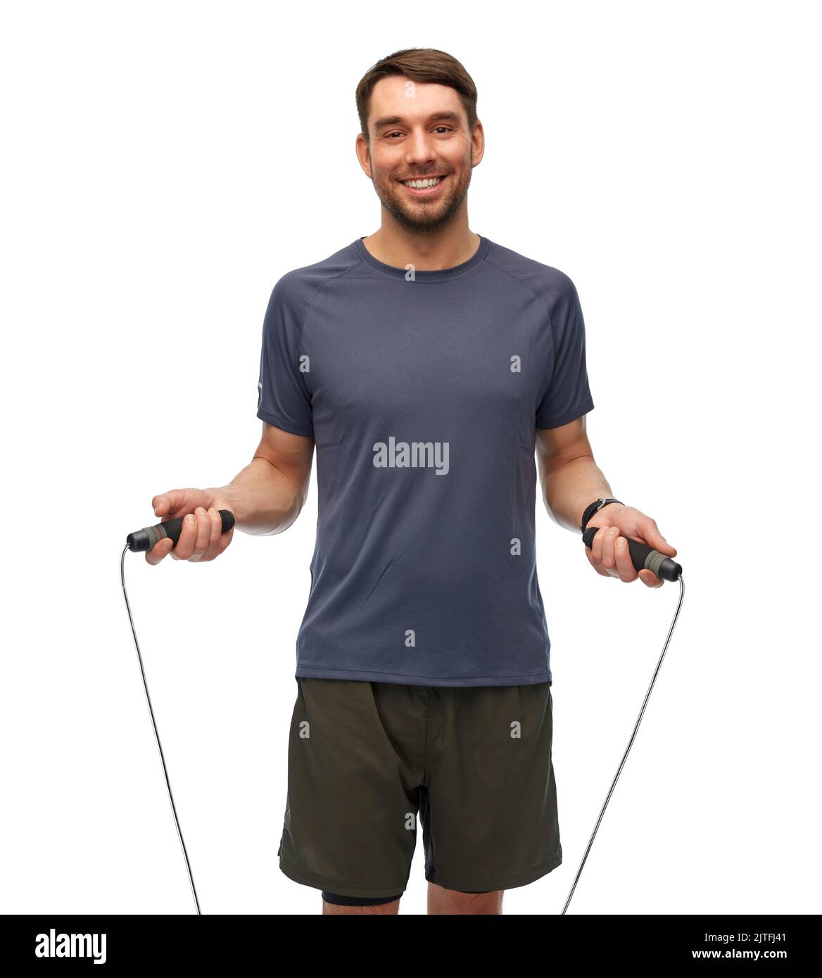 Fitness man jump workout Cut Out Stock Images & Pictures - Alamy