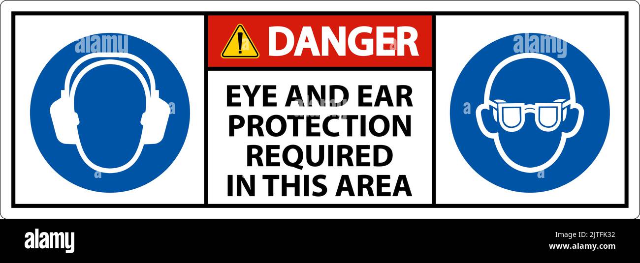 Eye And Ear Protection Sign