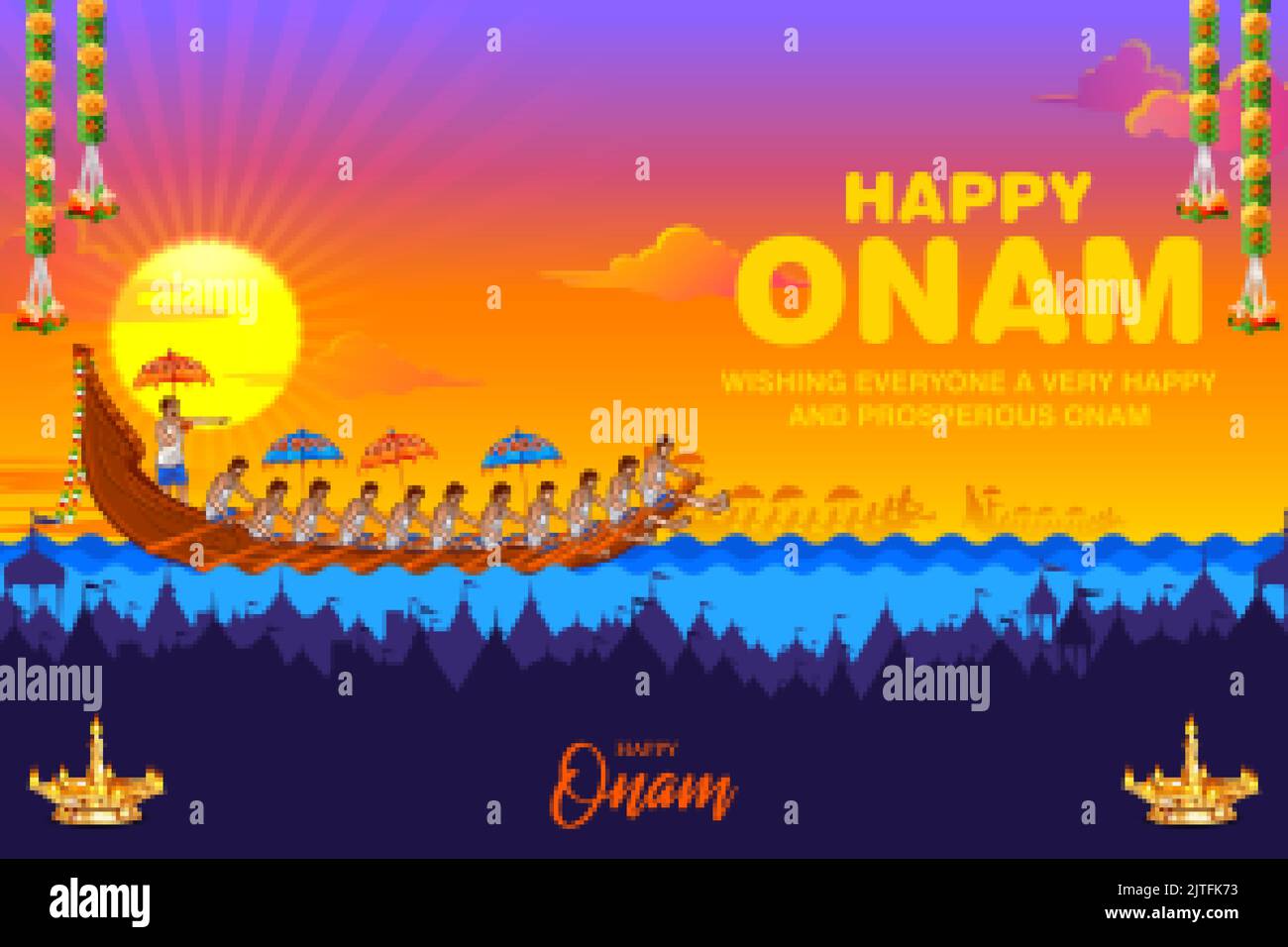 Onam festival pookolam Stock Vector Images - Alamy