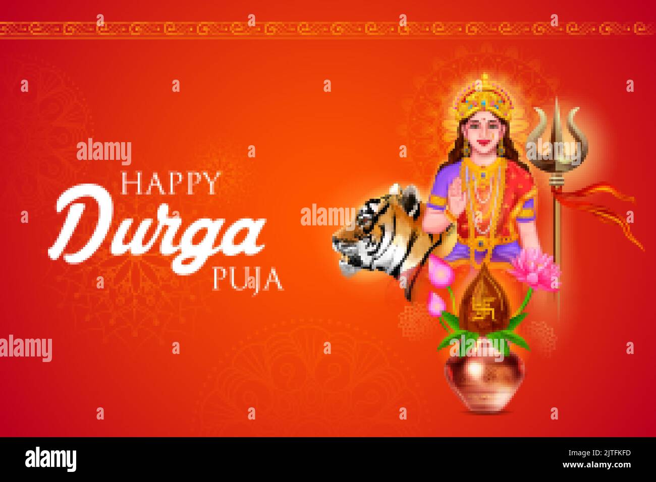 Goddess Durga Face in Happy Durga Puja Subh Navratri Indian religious ...