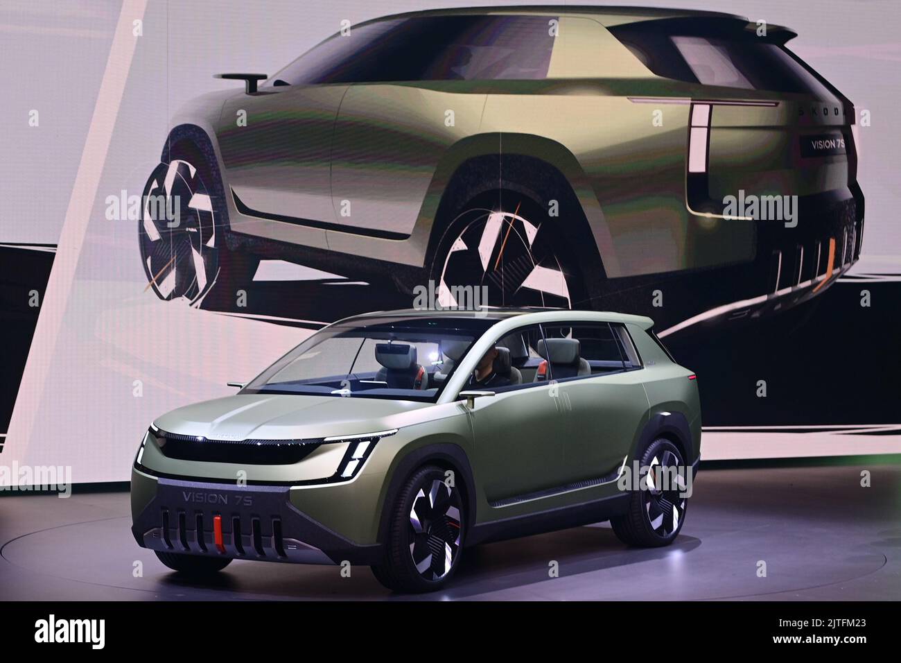 Prague, Czech Republic. 30th Aug, 2022. Carmaker Skoda Auto presents ...