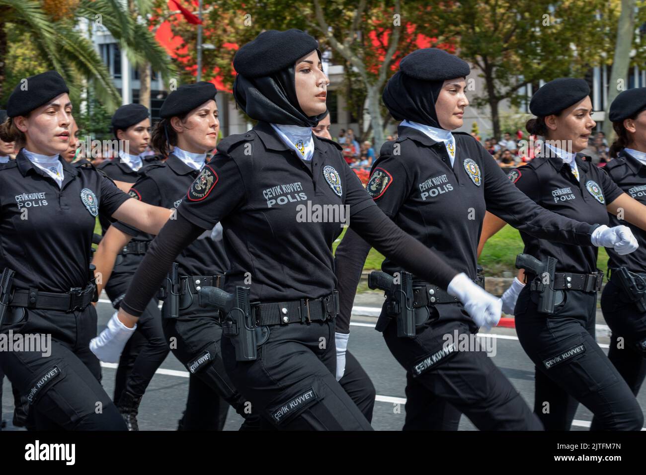 Istanbul, Turkey. 30th Aug, 2022. Crossing of pedestrian police teams ...