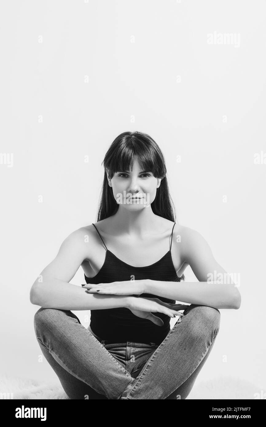 Focused expression Black and White Stock Photos & Images - Alamy