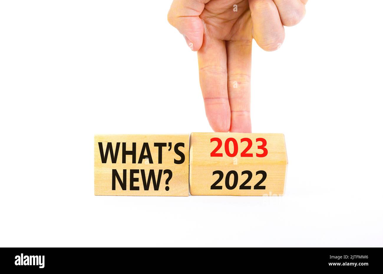 2023 what is new symbol. Businessman turns a wooden cube and changes ...