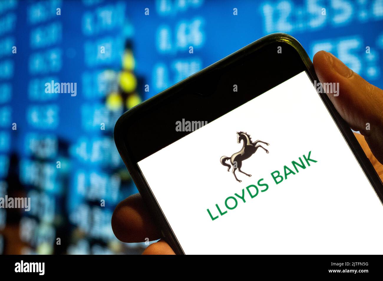 In this photo illustration, the British retail and commercial bank ...