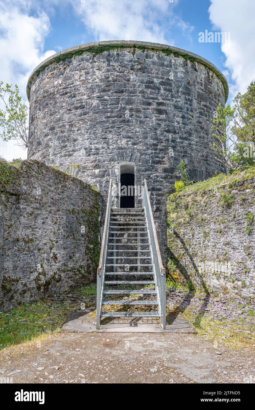 The Martello Tower at the highest point of Garinish Island, County Cork ...