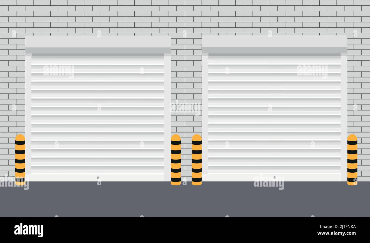 Shutter door rolling door 3d Stock Vector Images - Alamy