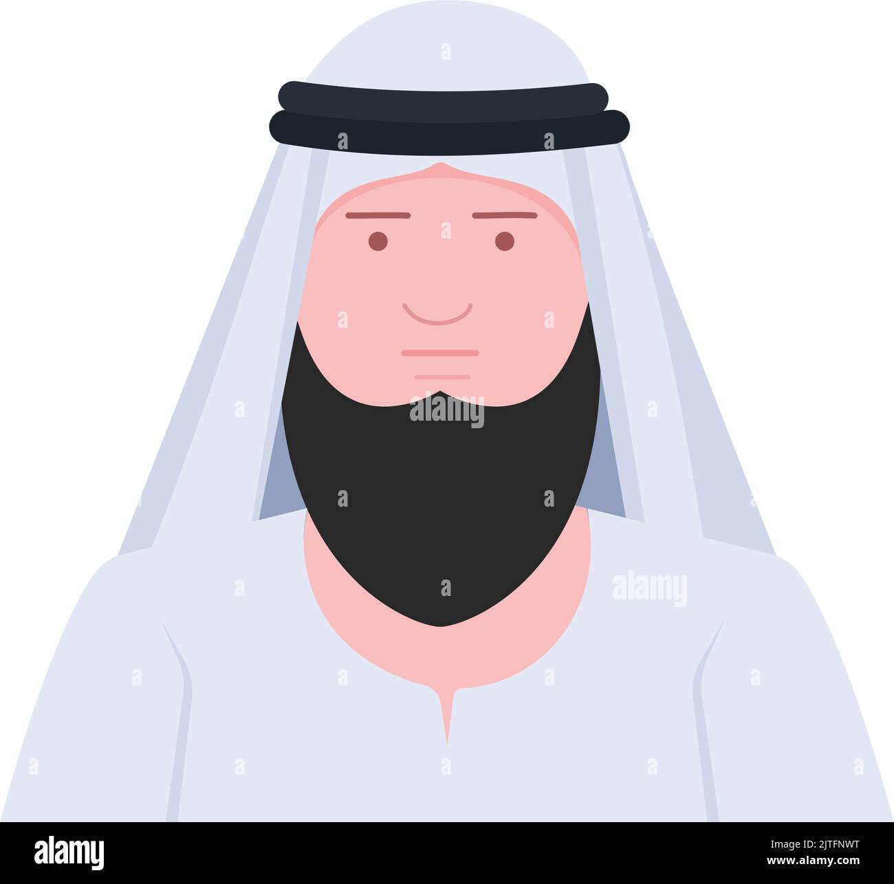 A hairy haired avatar Arabic man illustration stock vector Stock Vector ...