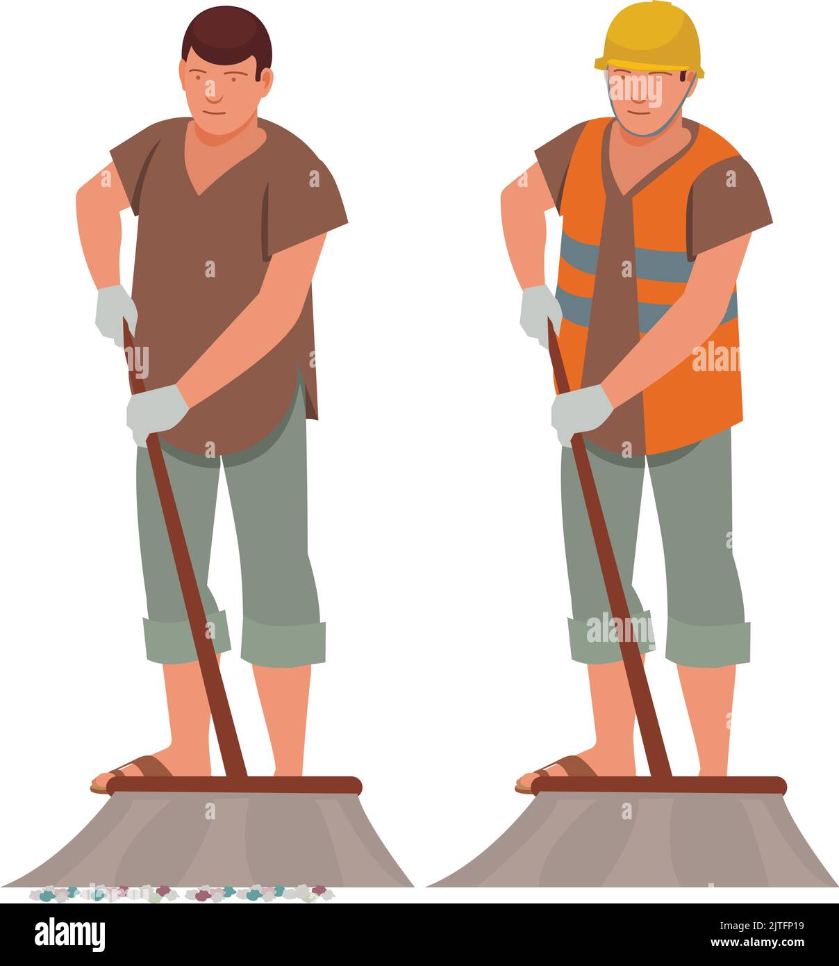 An avatar of a garbage collector illustration stock vector Stock Vector ...