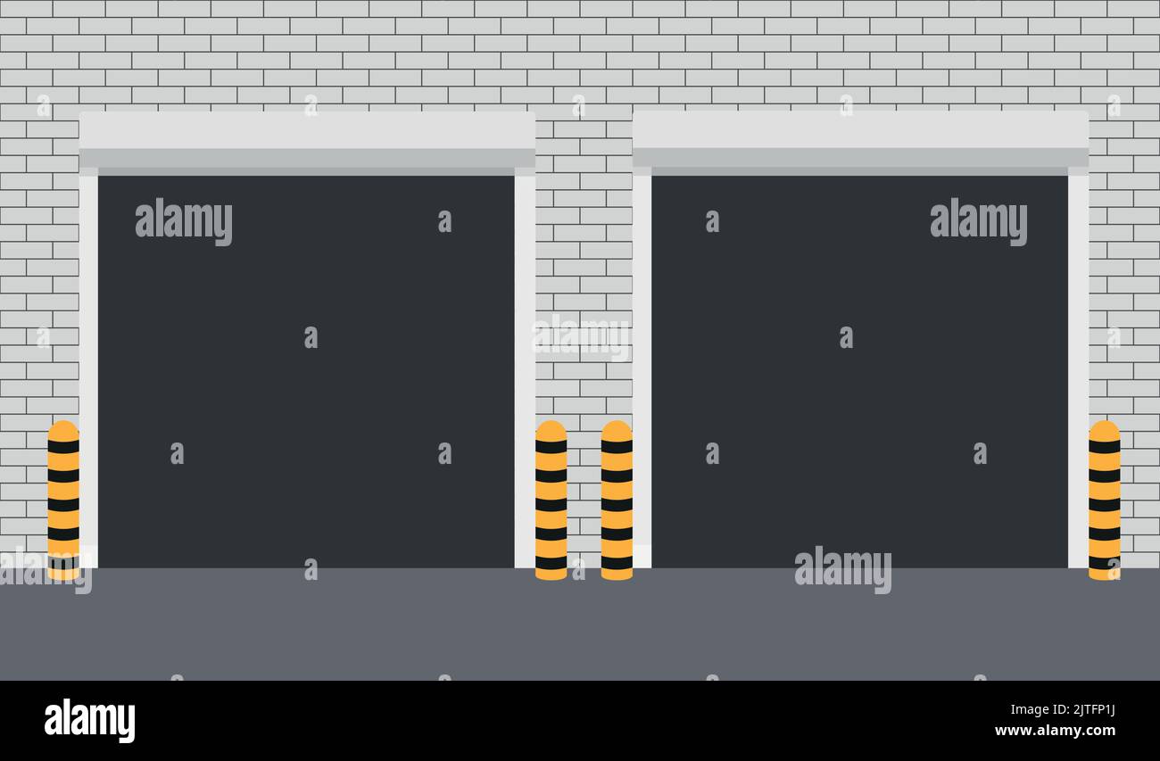 Vector Door with Rolling Shutters on white background. Vector ...