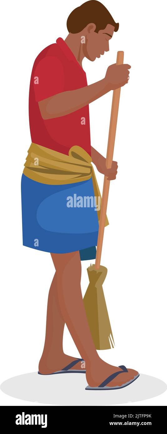 An avatar of a garbage collector illustration stock vector Stock Vector ...