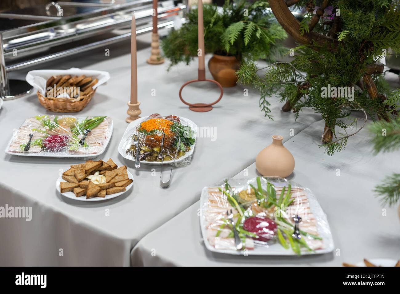 Catering Food Wedding Event Table Stock Photo - Alamy