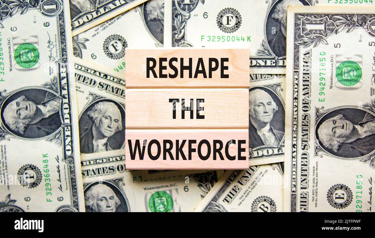 Reshape the workforce support symbol. Concept words Reshape the ...