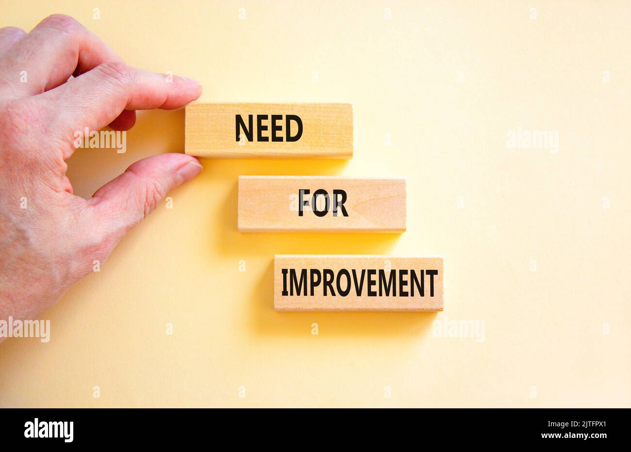 Need for improvement and support symbol. Concept words Need for ...