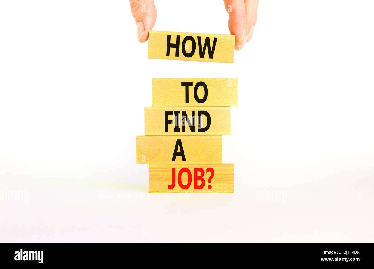 How to find a job symbol. Concept words How to find a job on wooden ...