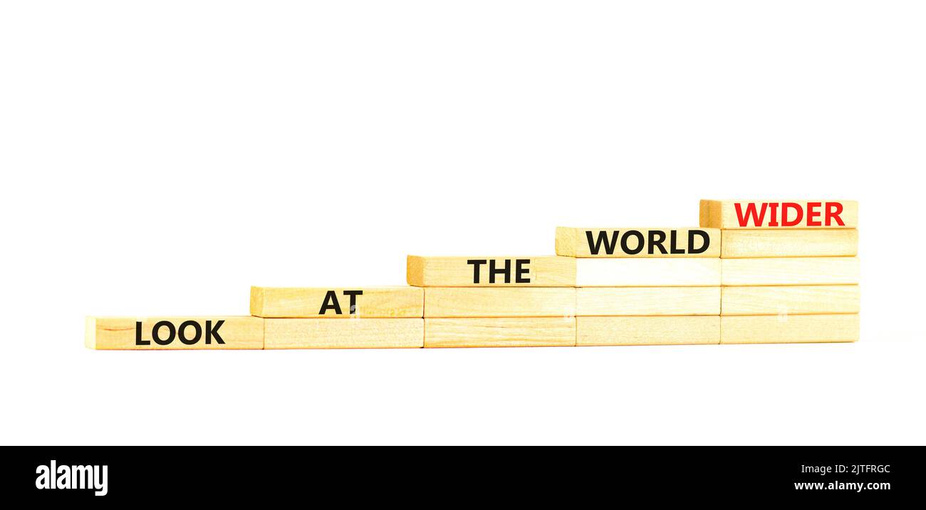 Look at the world wider symbol. Concept words Look at the world wider ...
