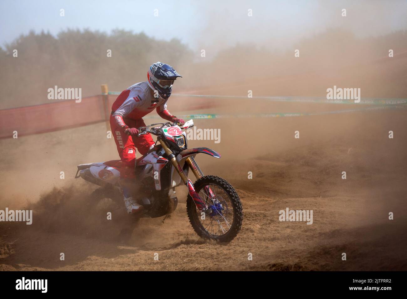 Pleyber-Christ, France - August, 28 2022: Biker participating to the ...