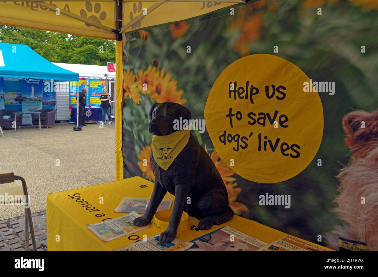 Dog's Trust information stand. Cardiff Food Festival. Cardiff Bay ...