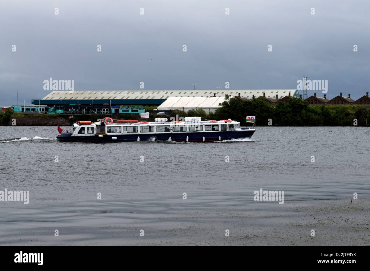 Cardiff Bay - Bay cruise boat and strange cloud formation over the ...