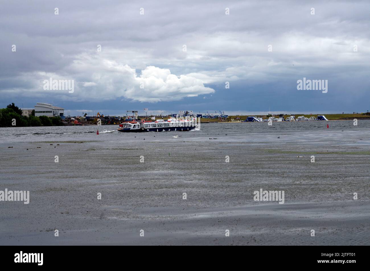 Cardiff Bay - Bay cruise boat and strange cloud formation over the ...