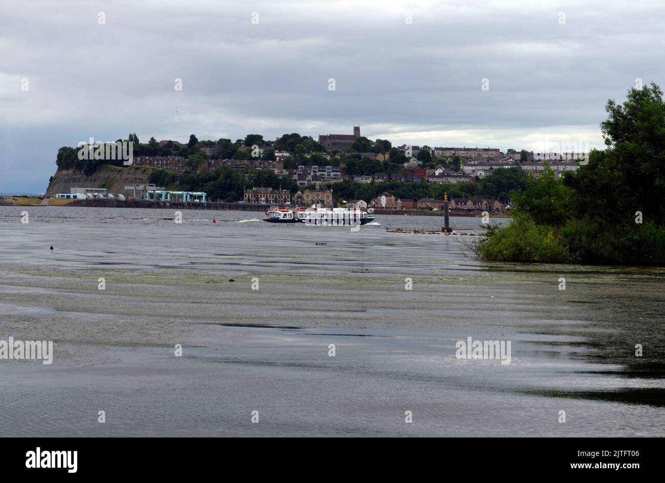 Cardiff Bay - Bay cruise boat. Cardiff Barrage. Summer 2022 Stock Photo ...