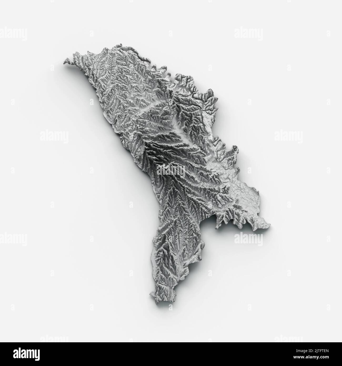 A 3D illustration of a map soil land geology cross-section Stock Photo ...