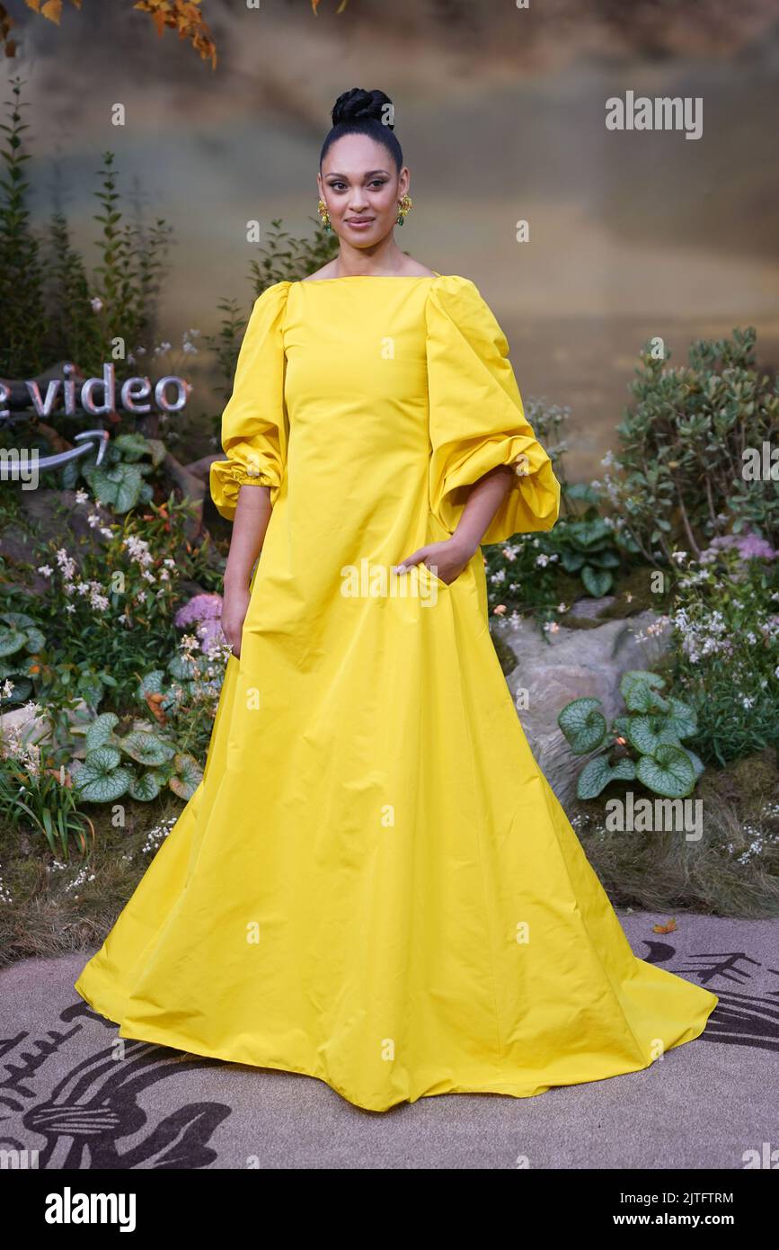 Sophia Nomvete attending the global premiere of The Lord of the Rings ...