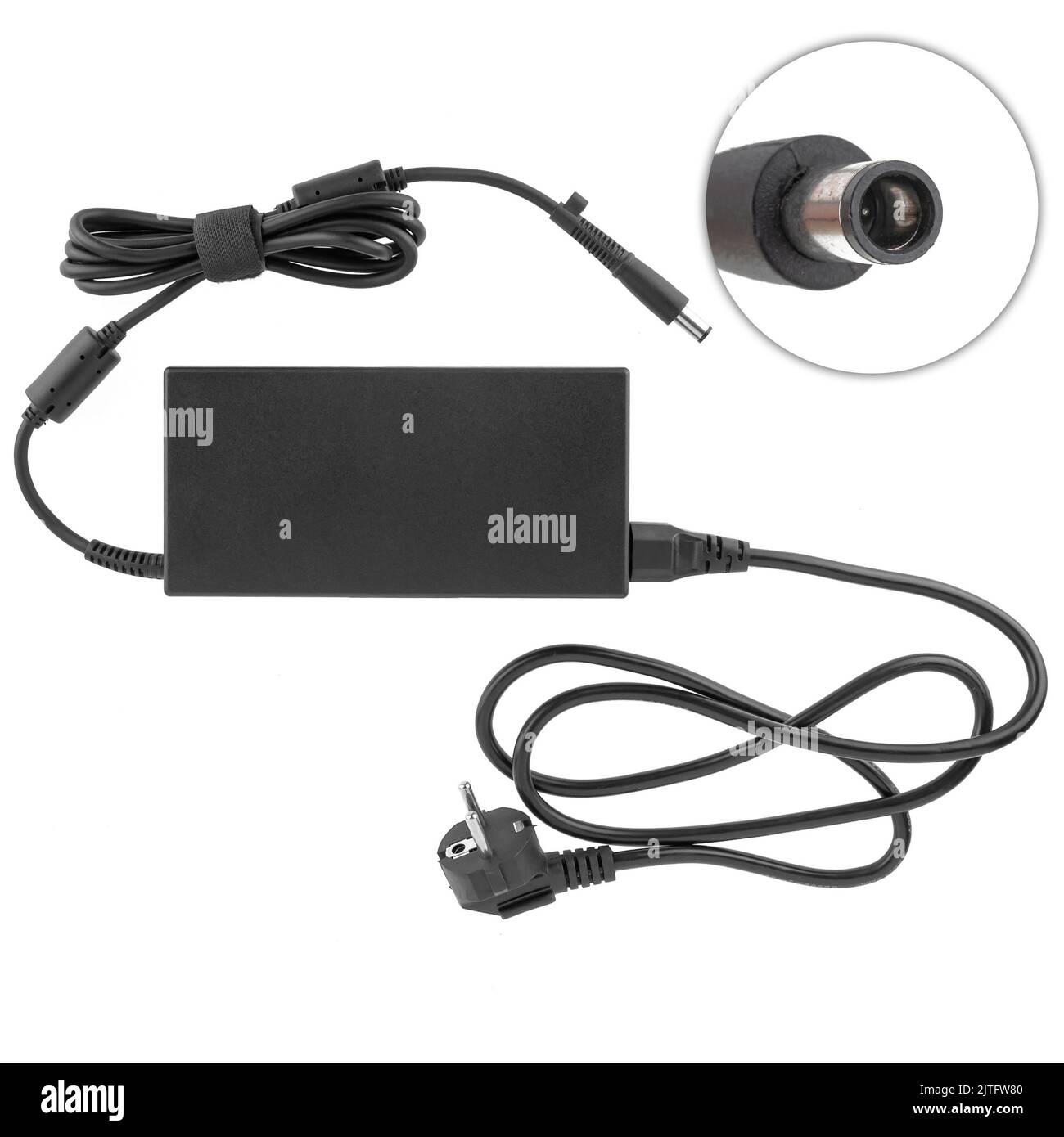 laptop power adapter, computer accessory, isolated on white background ...