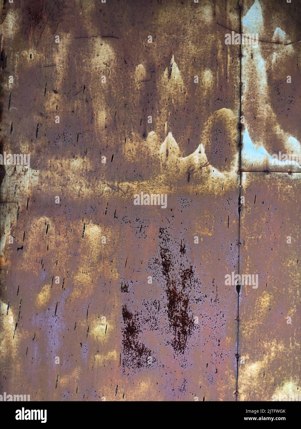 Corroded metal background. Rusted white painted metal wall. Rusty metal ...