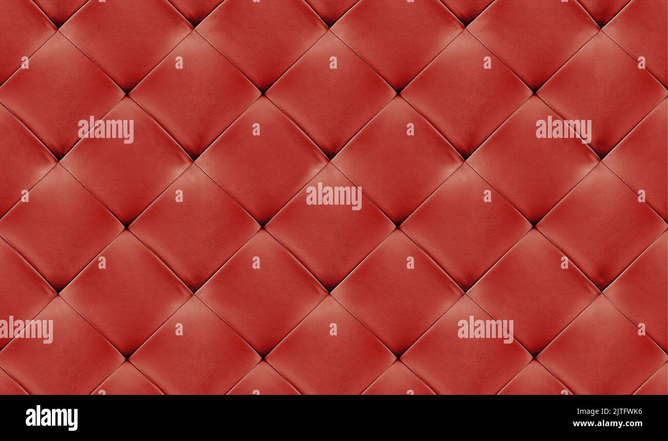 Red natual leather background for the wall in the room. Interior design ...