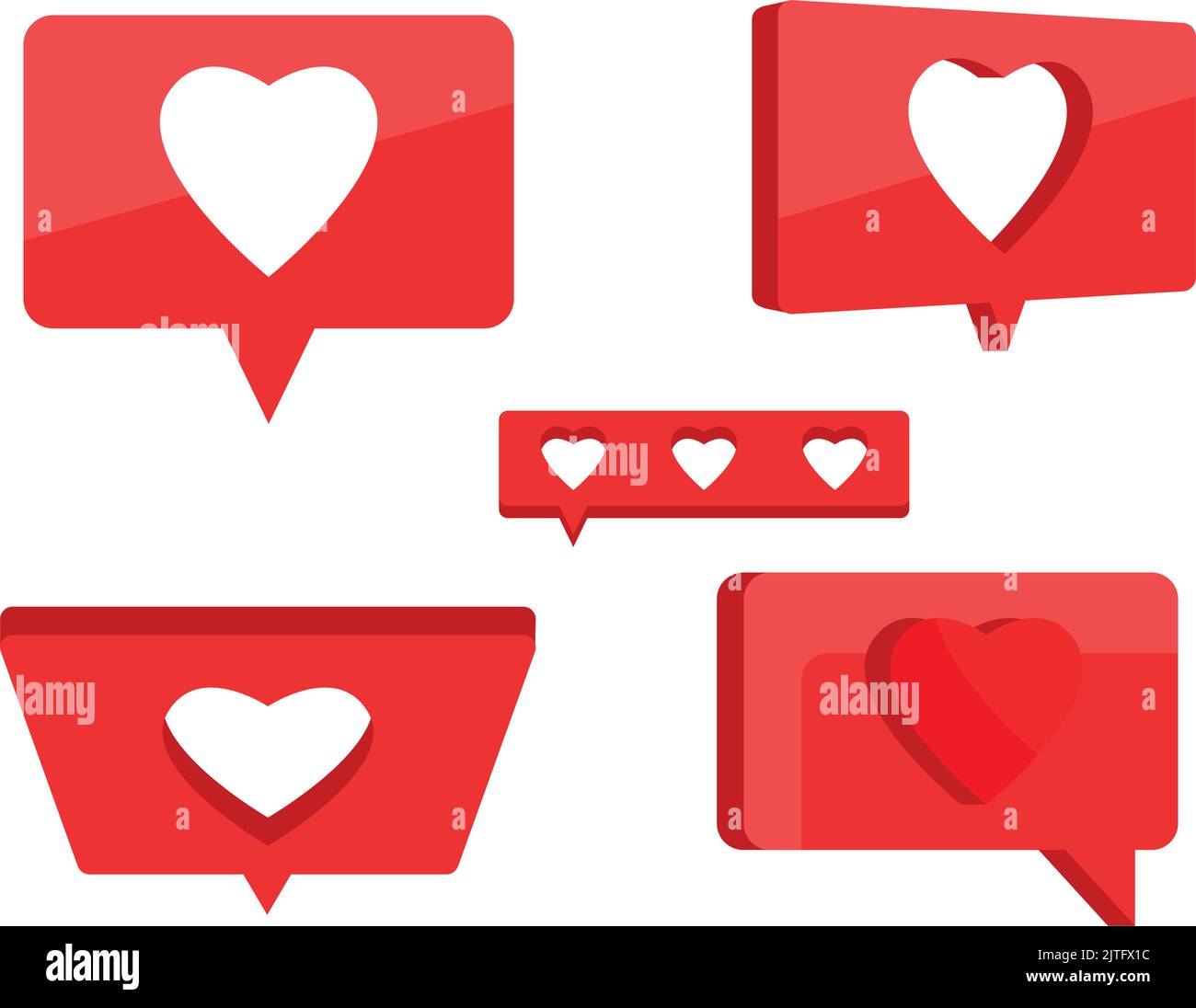 An illustration of a notification love icon Stock Vector Image & Art ...