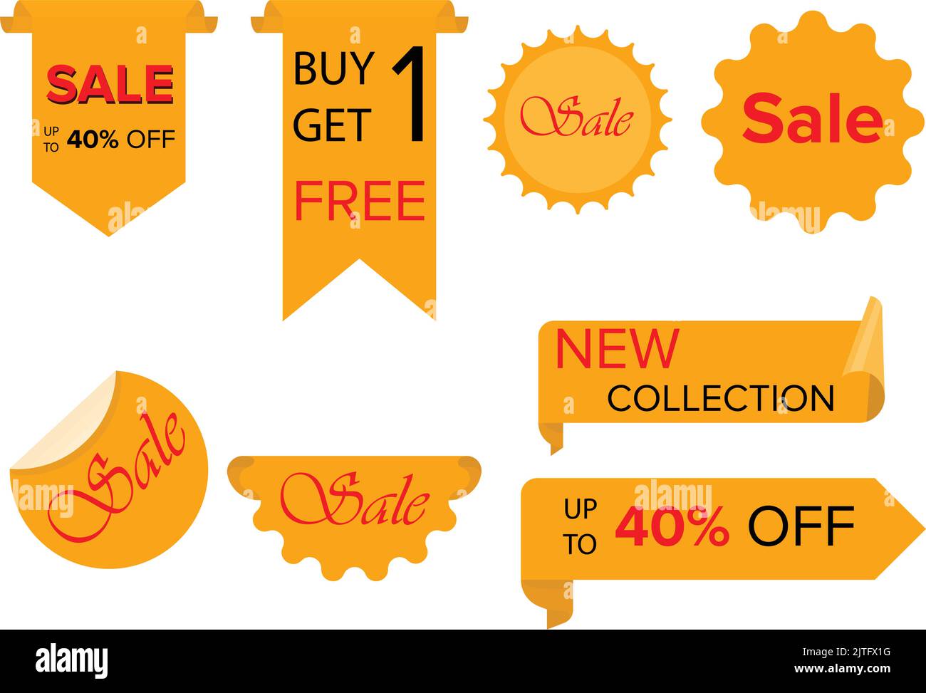 An illustration of a discount tag collection Stock Vector Image & Art ...