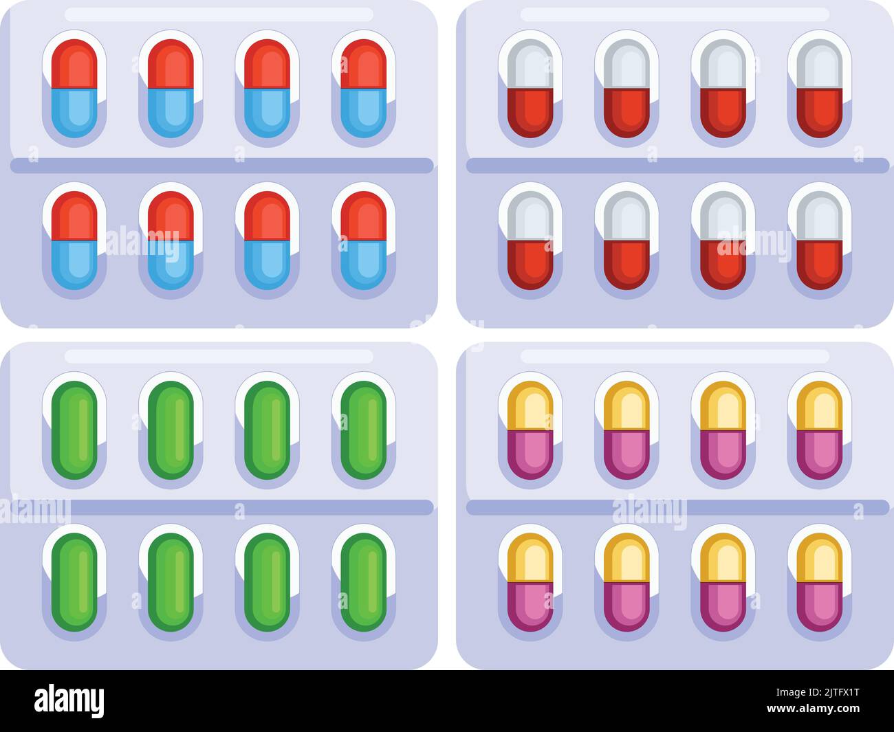 An illustration of a drugs medicine capsules and vitamins vector design ...
