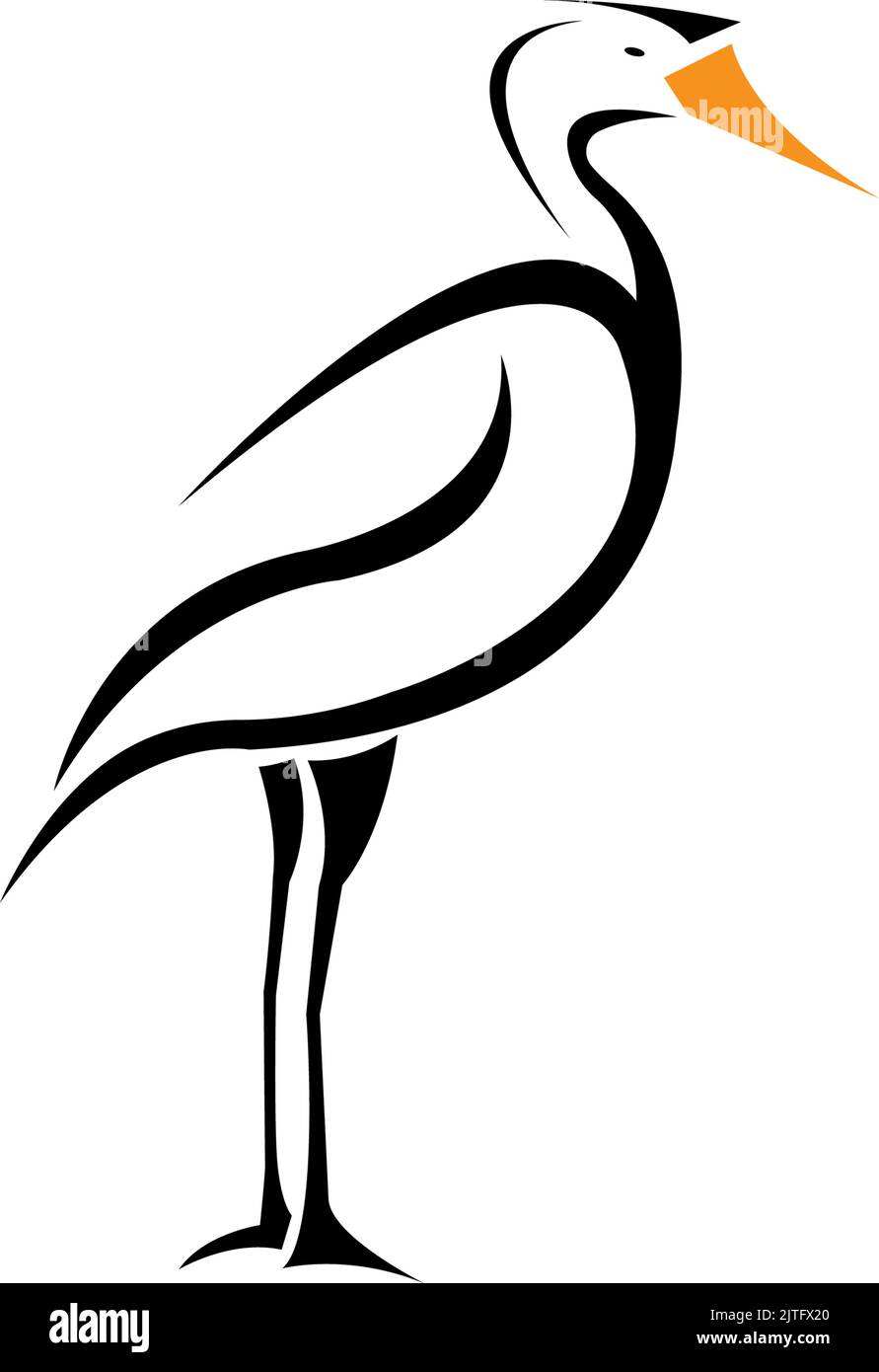 Stork illustration black and white hi-res stock photography and images ...