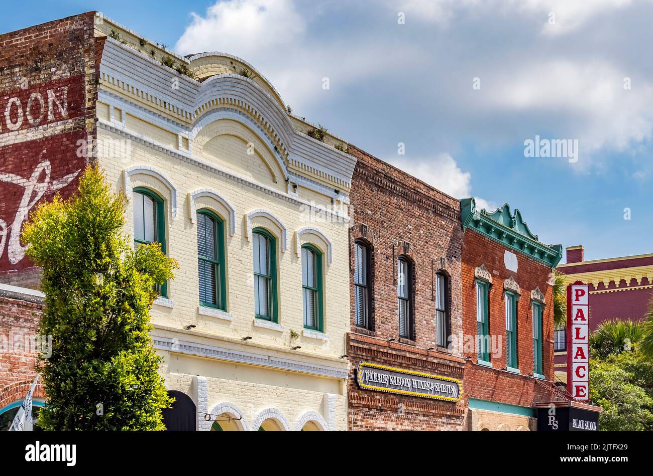 Buildings on Centre Street in the Village of Fernandina Beach on Amelia ...
